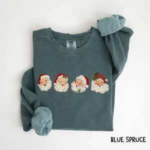 Comfort Colors® Santa Claus Sweatshirt Vintage Santa Crewneck Retro ...