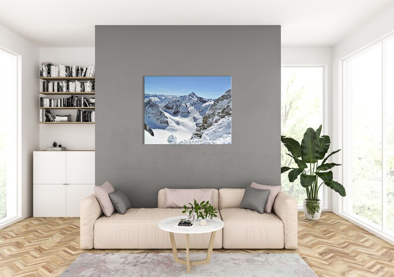 Alpine Wall Art Canvas | France Switzerland Austria | Mountain ...