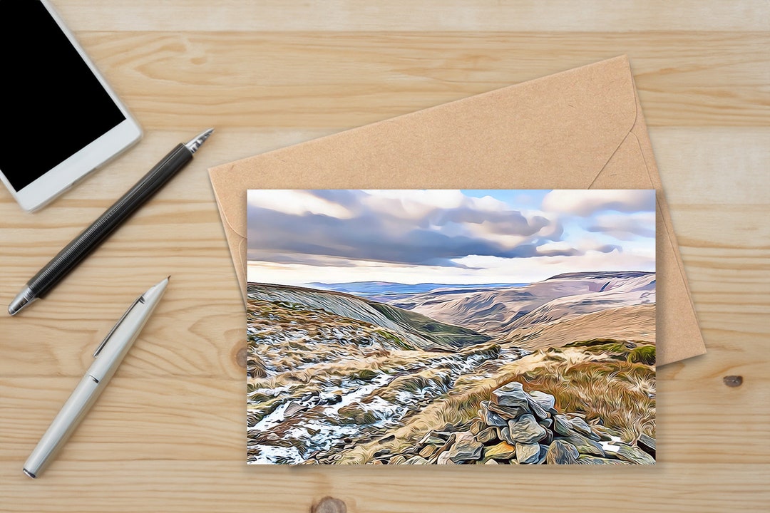 A5 Peak District Card | Dramatic Landscape Blank Greeting Card ...