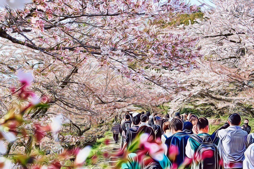 Spring in Japan | Japanese Wall Canvas | Calm Landscape | Sakura ...