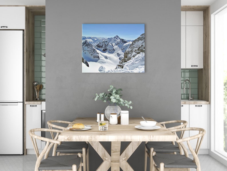 Alpine Wall Art Canvas | France Switzerland Austria | Mountain ...