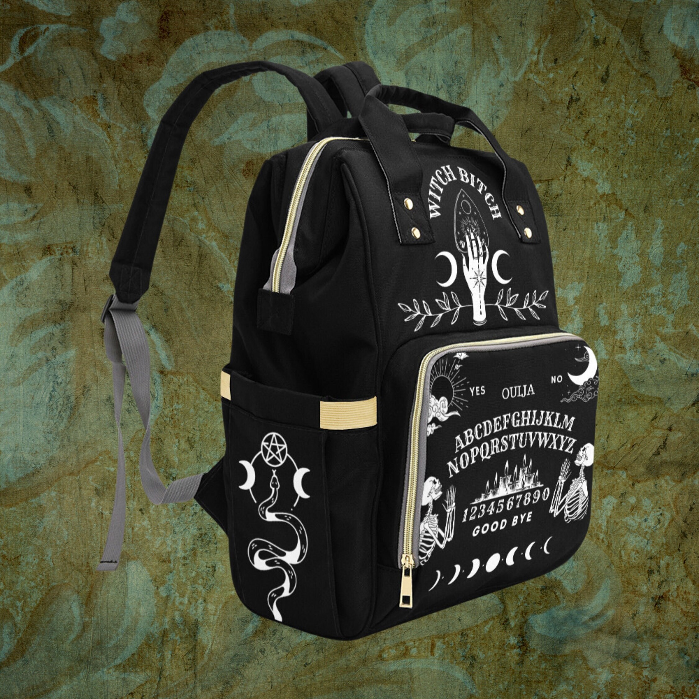 Goth Diaper Bag Backpack Skeleton Backpack Goth Baby Shower Gift Gothic ...