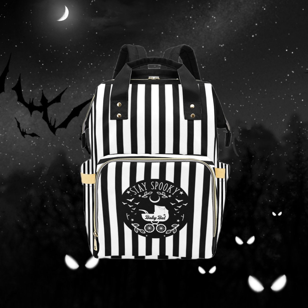 Goth Diaper Bag Backpack | Bat Backpack | Goth Baby Shower Gift ...