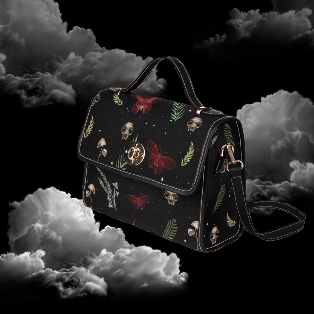 Cute Gothic Crossbody | Spooky Shoulder Bag | Goth Style Handbag ...