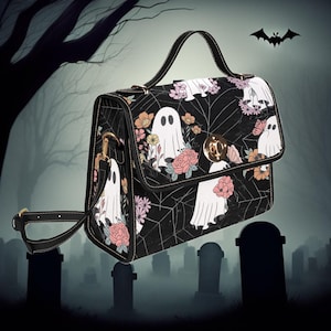 Cute Gothic Ghost Crossbody | Spooky Shoulder Bag | Goth Style Handbag ...