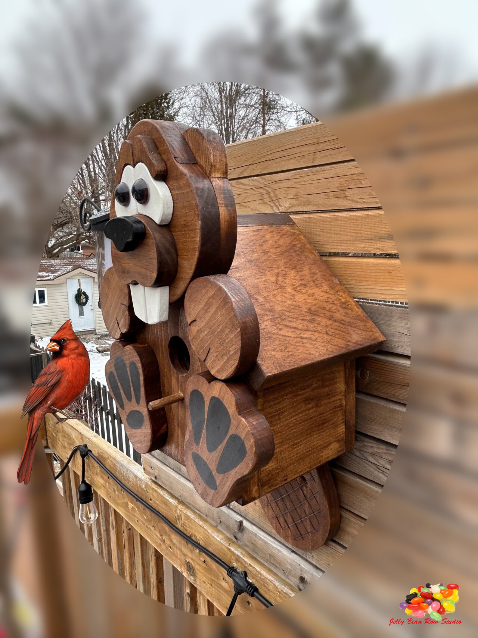 Cartoon Beaver Bird House - Etsy Canada