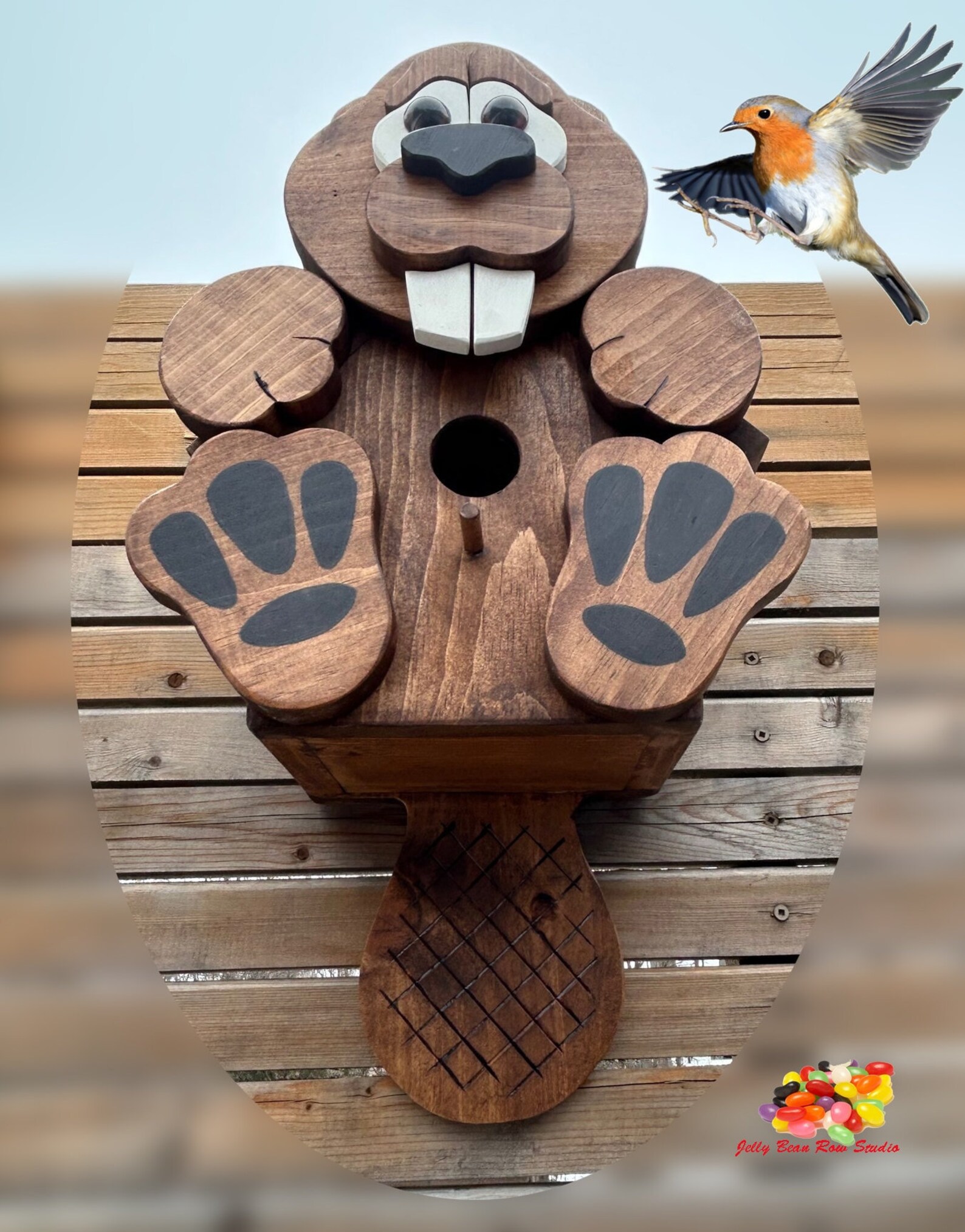 Cartoon Beaver Bird House - Etsy Canada
