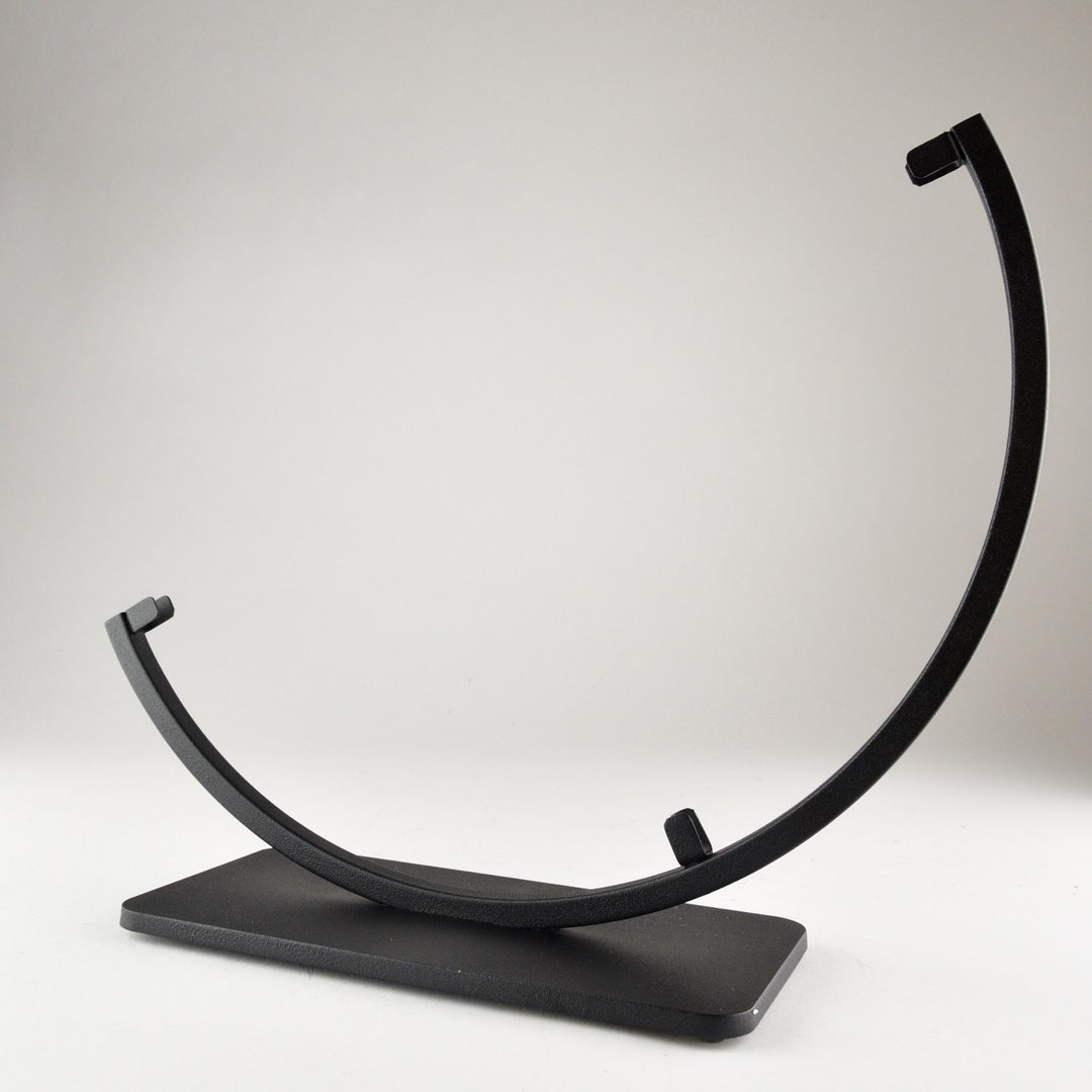 12" Round Glass Display Stand: Black Matte Powder Coat Finish - Etsy
