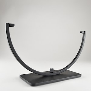 12" Round Glass Display Stand: Black Matte Powder Coat Finish - Etsy