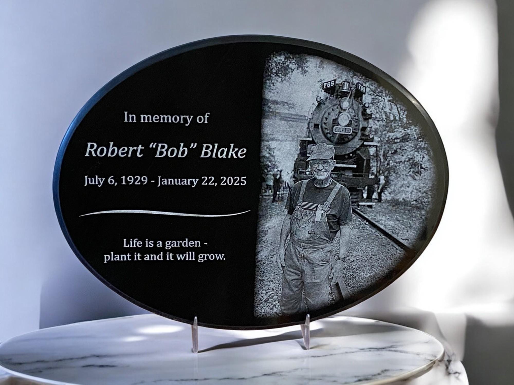8.5"x11" Marble Plaque With Custom Laser Engraving - Memorial Plaque ...