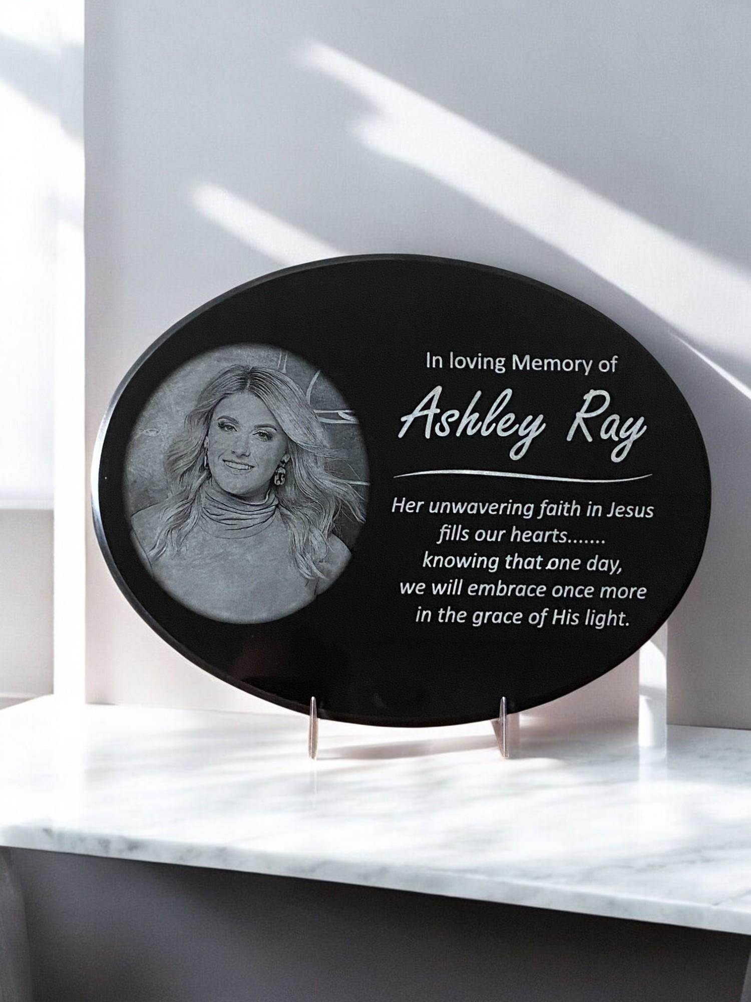 8.5"x11" Marble Plaque With Custom Laser Engraving - Memorial Plaque ...