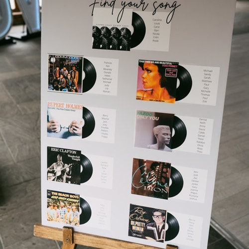 Wedding Music Themed Table Plan - Etsy UK