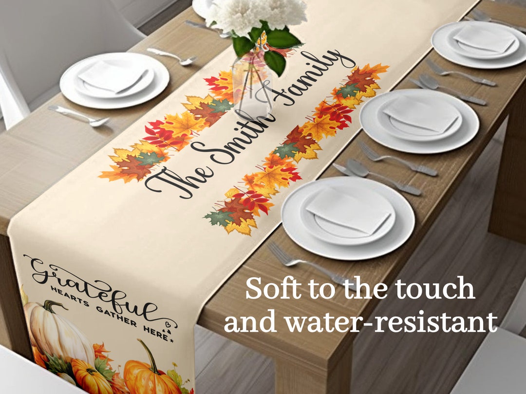 Custom Thanksgiving Table Runner Fall Table Thanksgiving - Etsy
