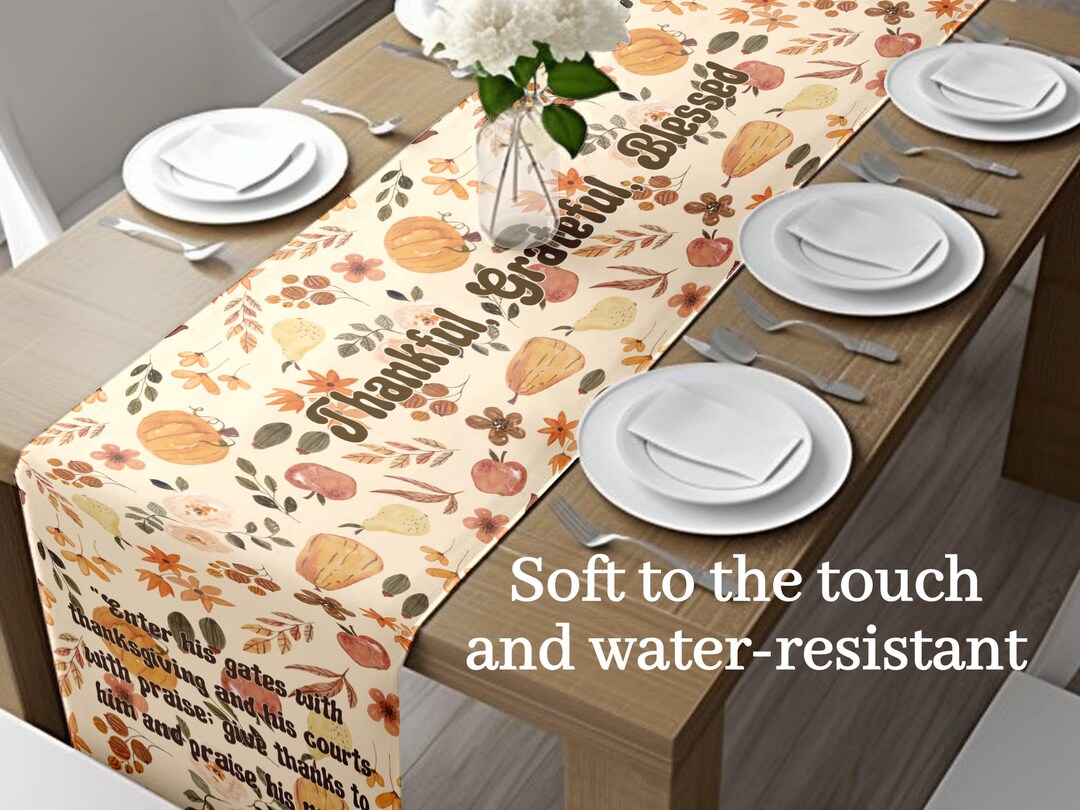 Bible Verse Thanksgiving Table Runner Fall Table Thanksgiving - Etsy