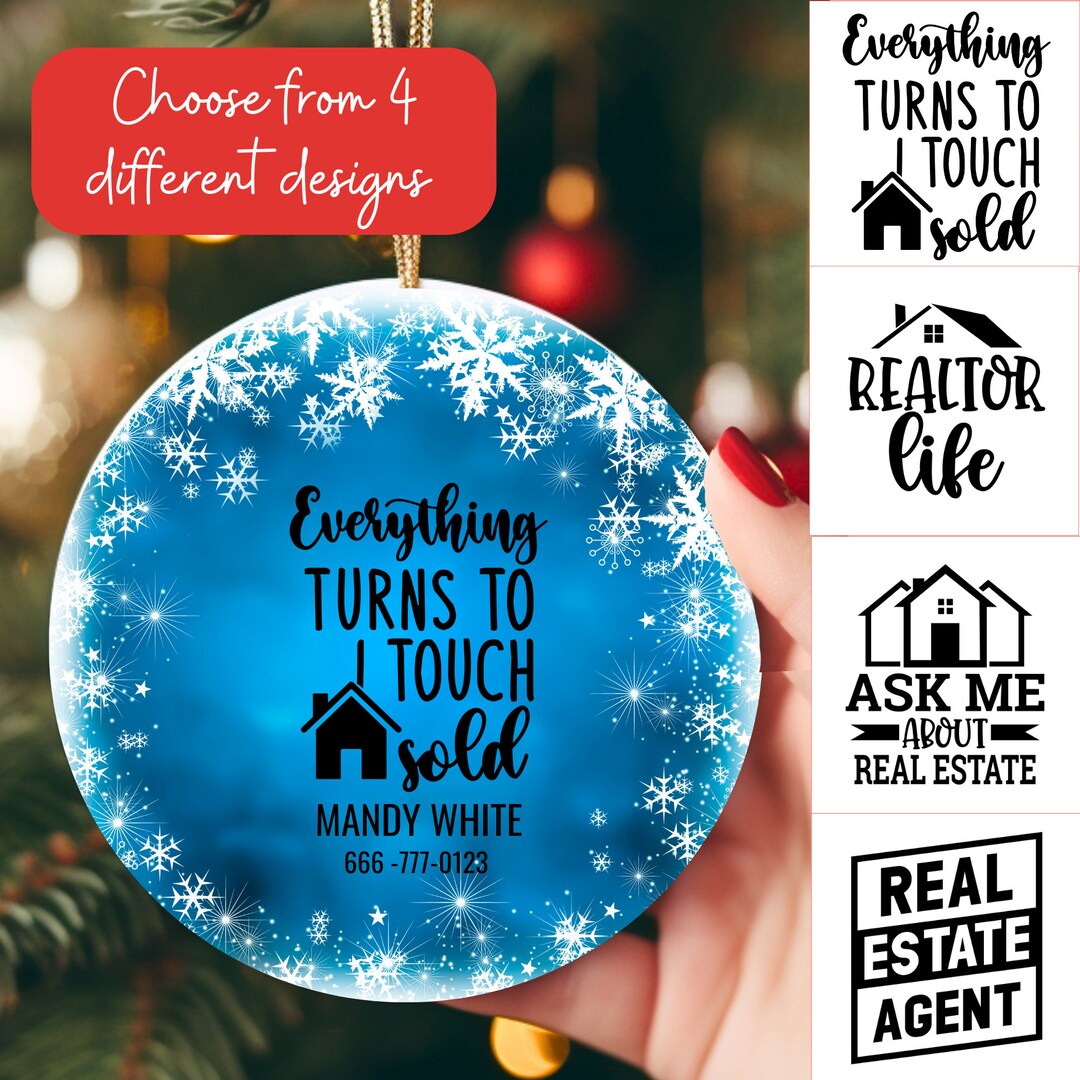 Realtor Christmas Giveaways Real Estate Agent Swag Real - Etsy
