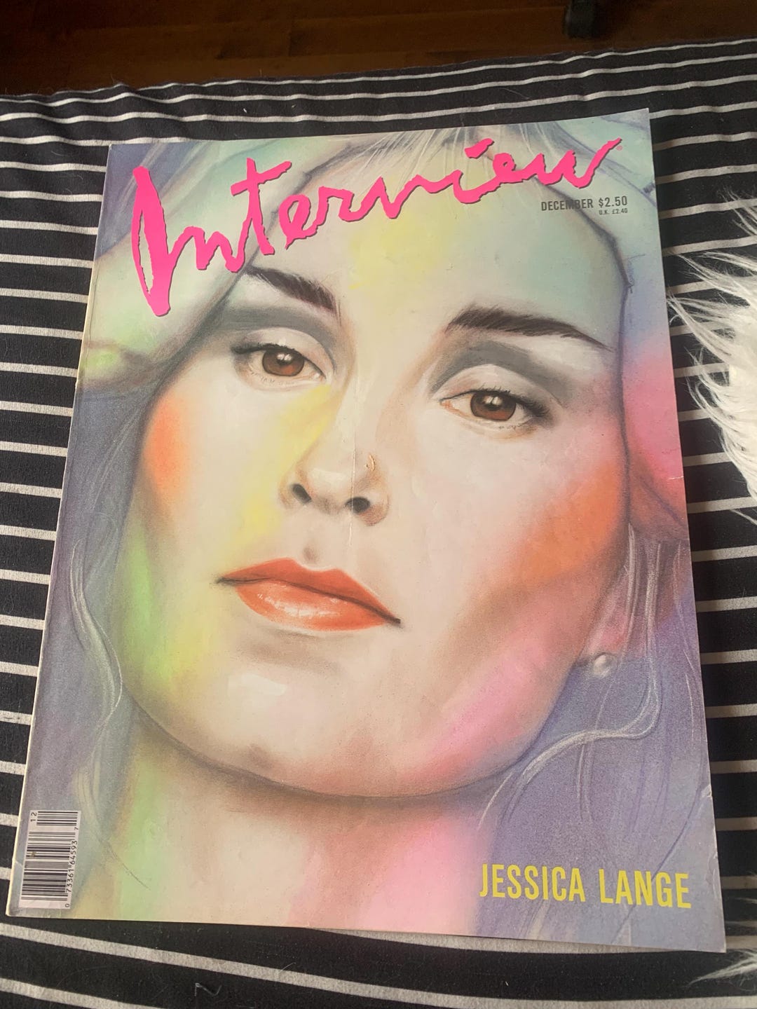 Vintage December 1989 INTERVIEW Magazine, Andy Warhol, Jessica Lange ...