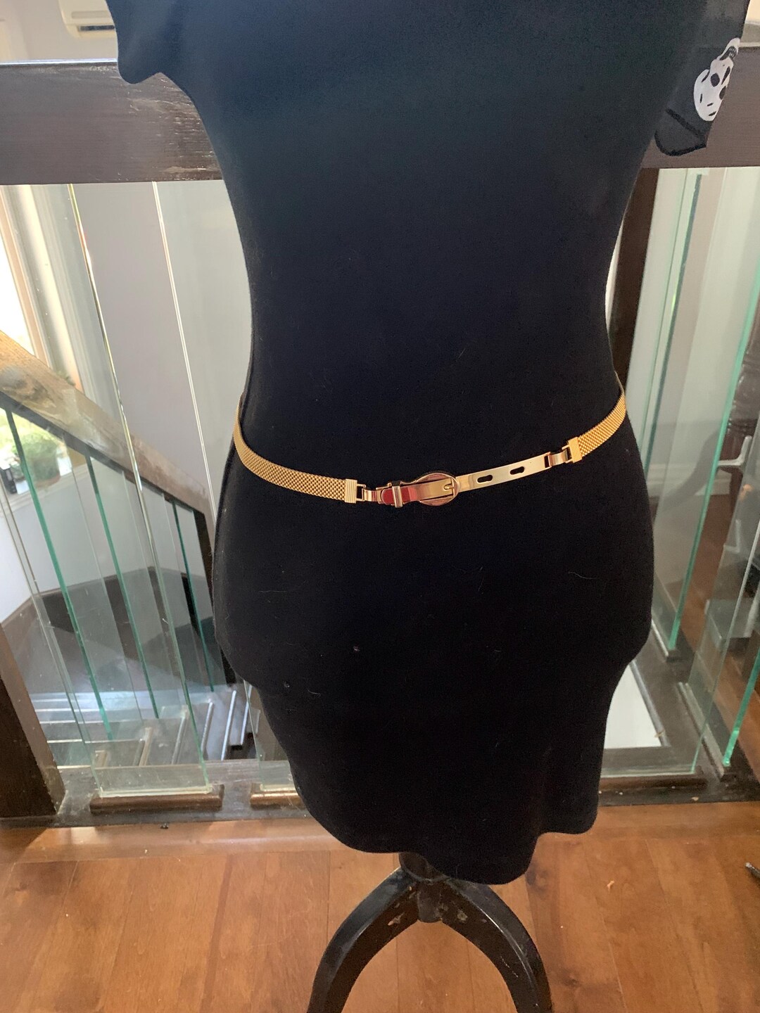 Vintage Gold Metallic Belt, Gold Mesh Belt, All-metal Belt, Size Small ...