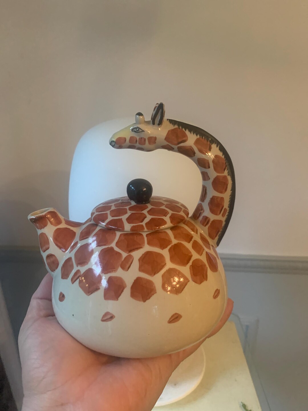 Vintage Giraffe Teapot Hand Painted Ceramic Collectible Pier Import ...