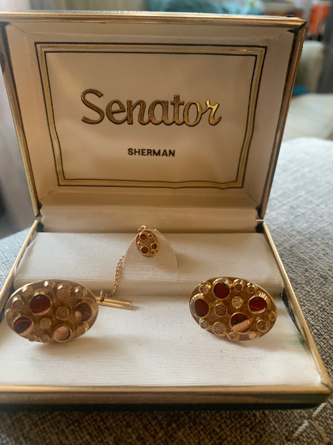 Vintage Senator Sherman Cufflinks and Tie Pin Set for Prom, Wedding ...