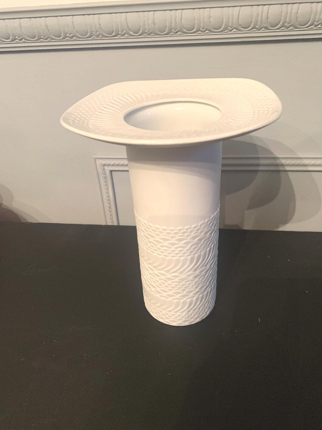 Vintage MCM White Op Art Kaiser Vase Signed M. Frey Germany 702 West ...