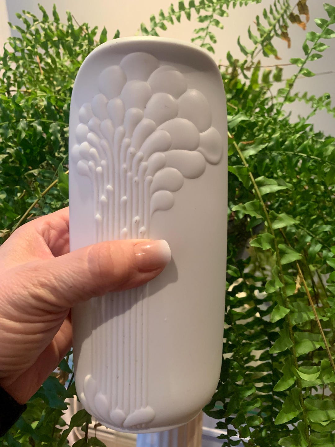 Vintage MCM White Op Art Kaiser Vase Signed M. Frey Germany 666/2 West ...