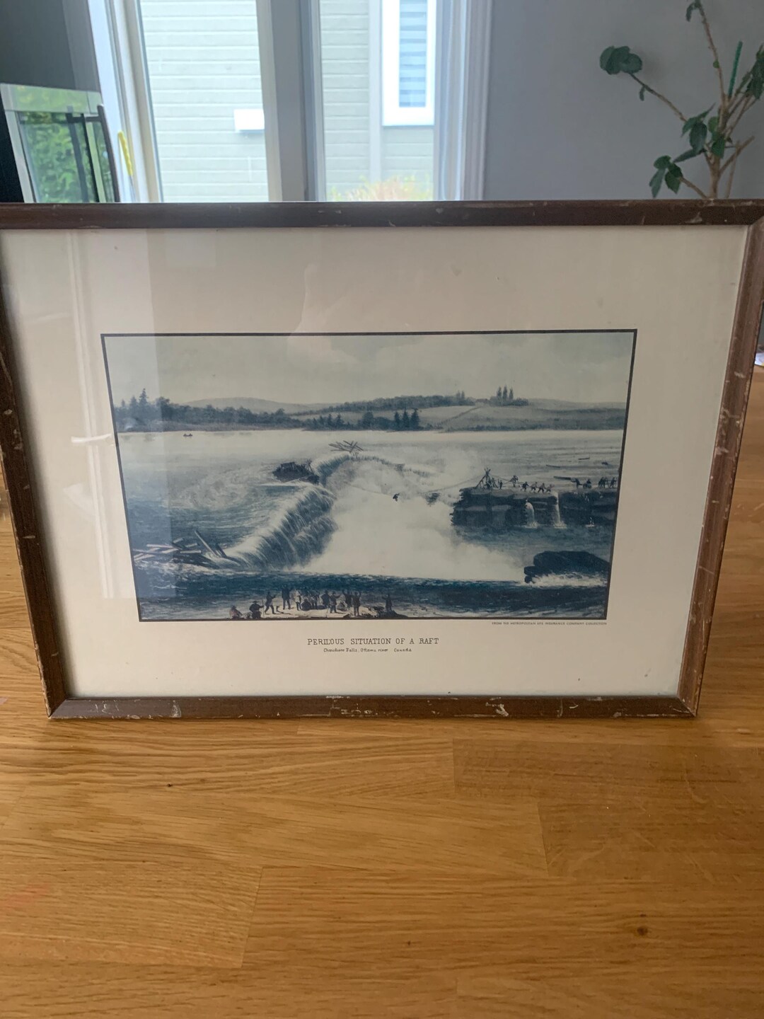Vintage Litho "dravers in Peril" Chaudière Falls, Ottawa River Canada ...