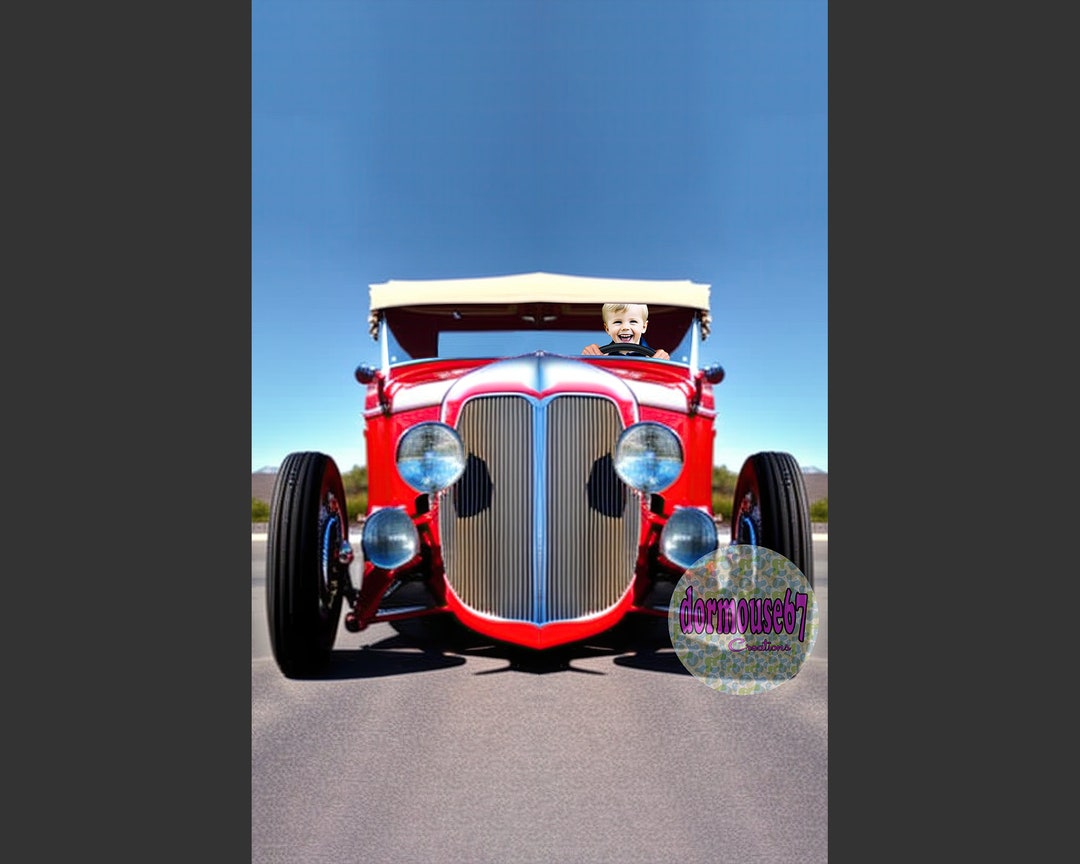 Hot Rod Car Background for Fun Composites, Old Vintage Car Backdrop ...