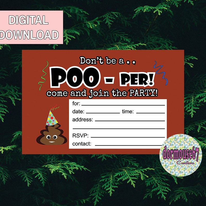 Poop Themed Birthday Party - Etsy