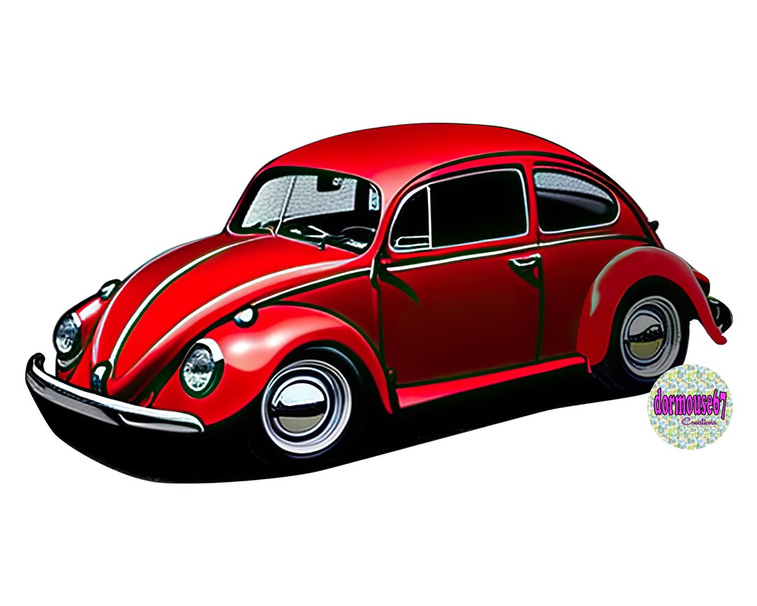 Red Bug PNG Retro Car Gift Cal Look Bug, Birthday for Grandpa, Card for ...