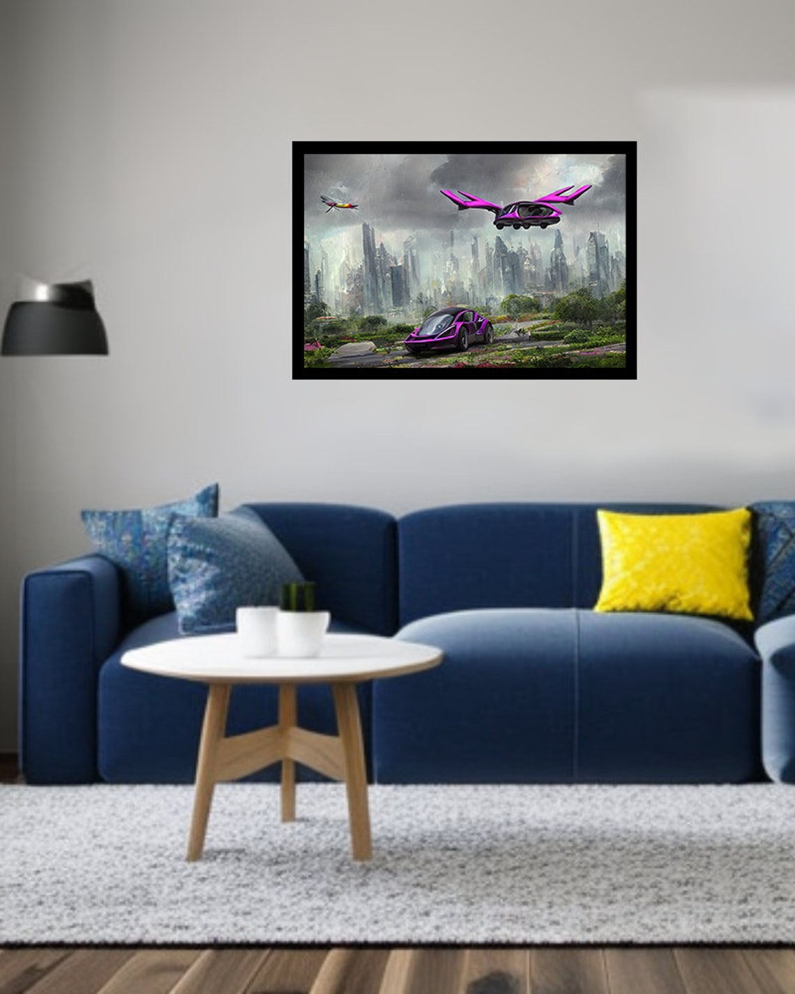 Flying Car, Futuristic Wall Art, Dystopian Wall Art, Post Apocalyptic ...