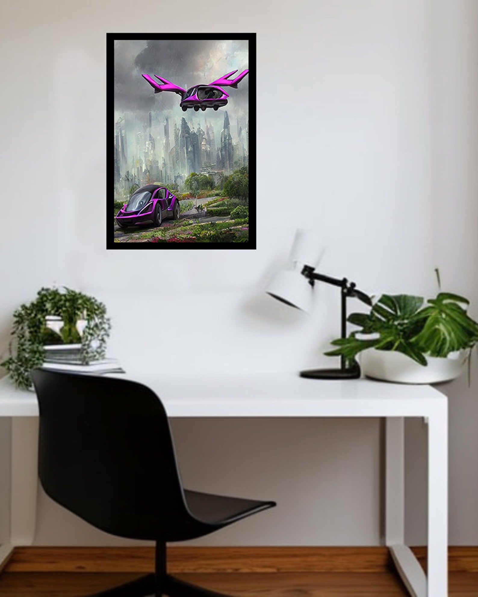 Flying Car, Futuristic Wall Art, Dystopian Wall Art, Post Apocalyptic ...