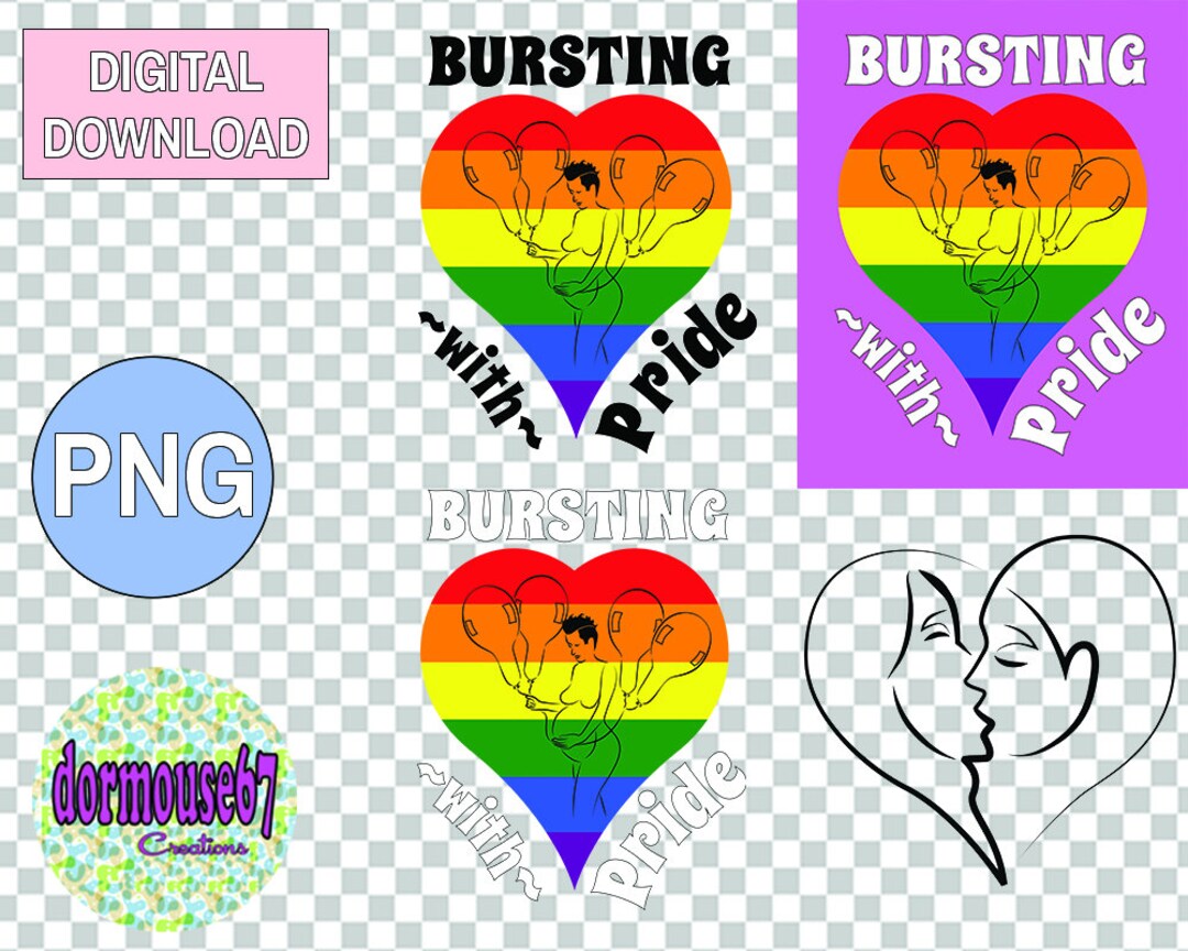 Lesbian Pregnancy, Two Moms, Gay Pride Png Bundle,lgbt Png Bundle,gay ...