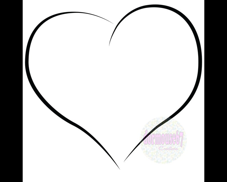 Continous Line Heart, Open Love Heart, Voluptuous Plump Love Hearts ...