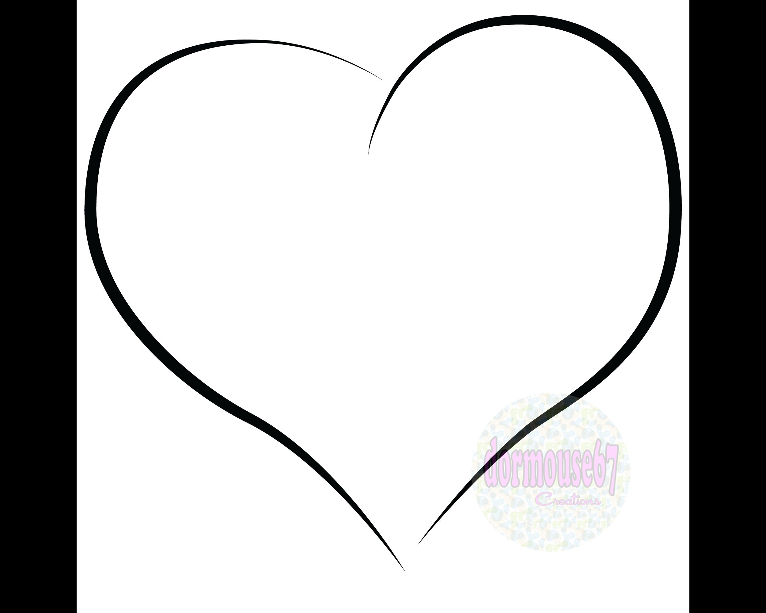 Continous Line Heart, Open Love Heart, Voluptuous Plump Love Hearts ...