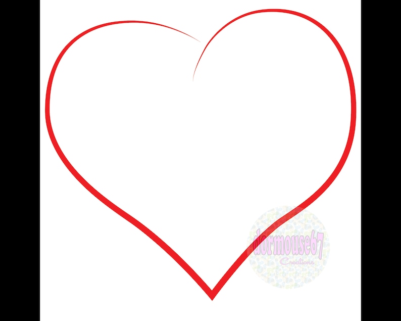 Continous Line Heart, Open Love Heart, Voluptuous Plump Love Hearts ...