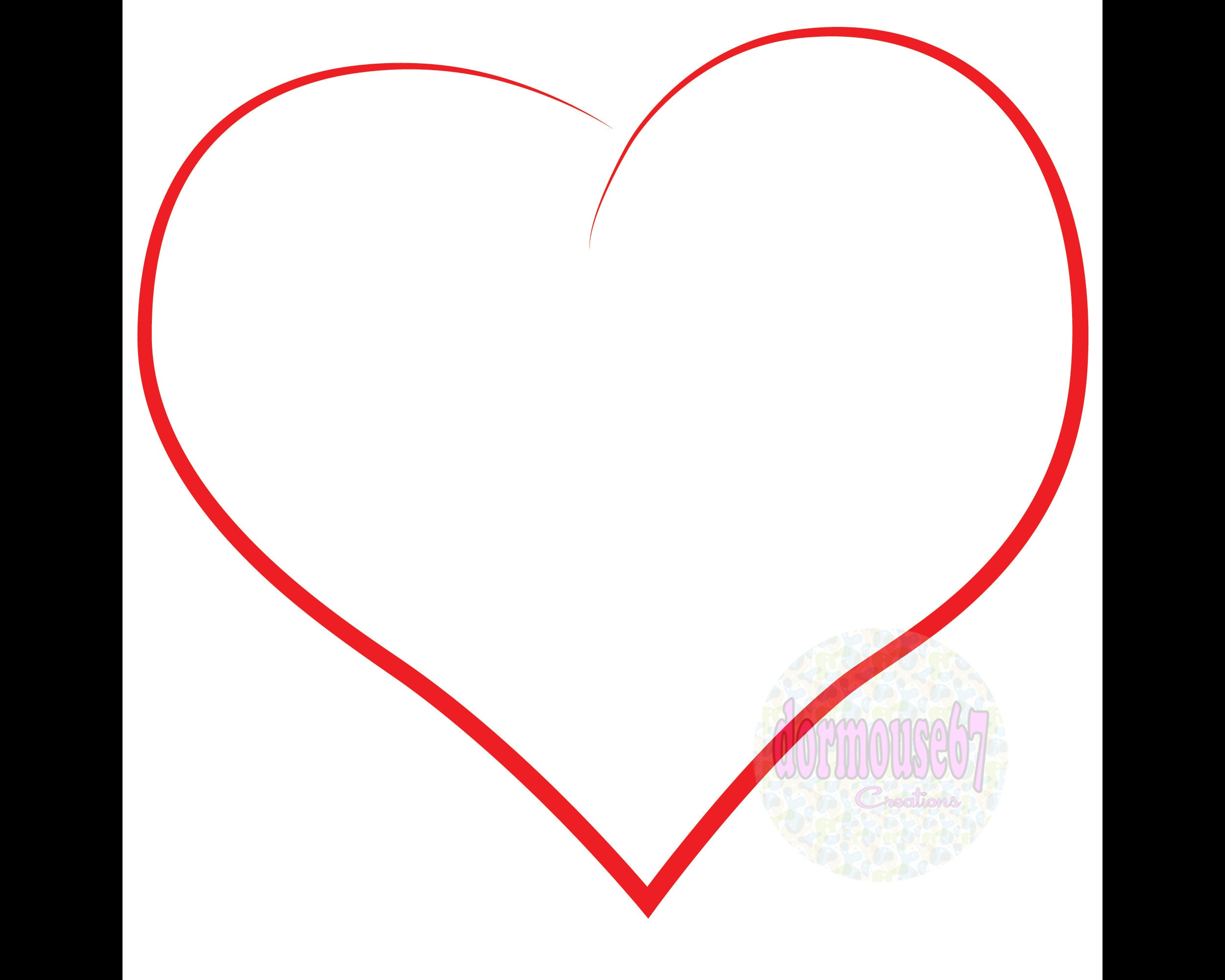 Continous Line Heart, Open Love Heart, Voluptuous Plump Love Hearts ...