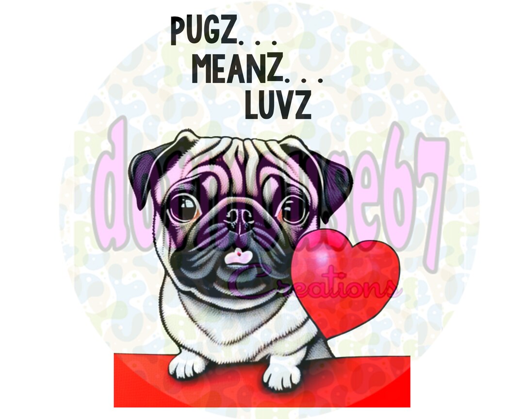 Pug Dog Cute, Funny Pug PNG, Funny Dog Meme, Pug Gift | Instant ...