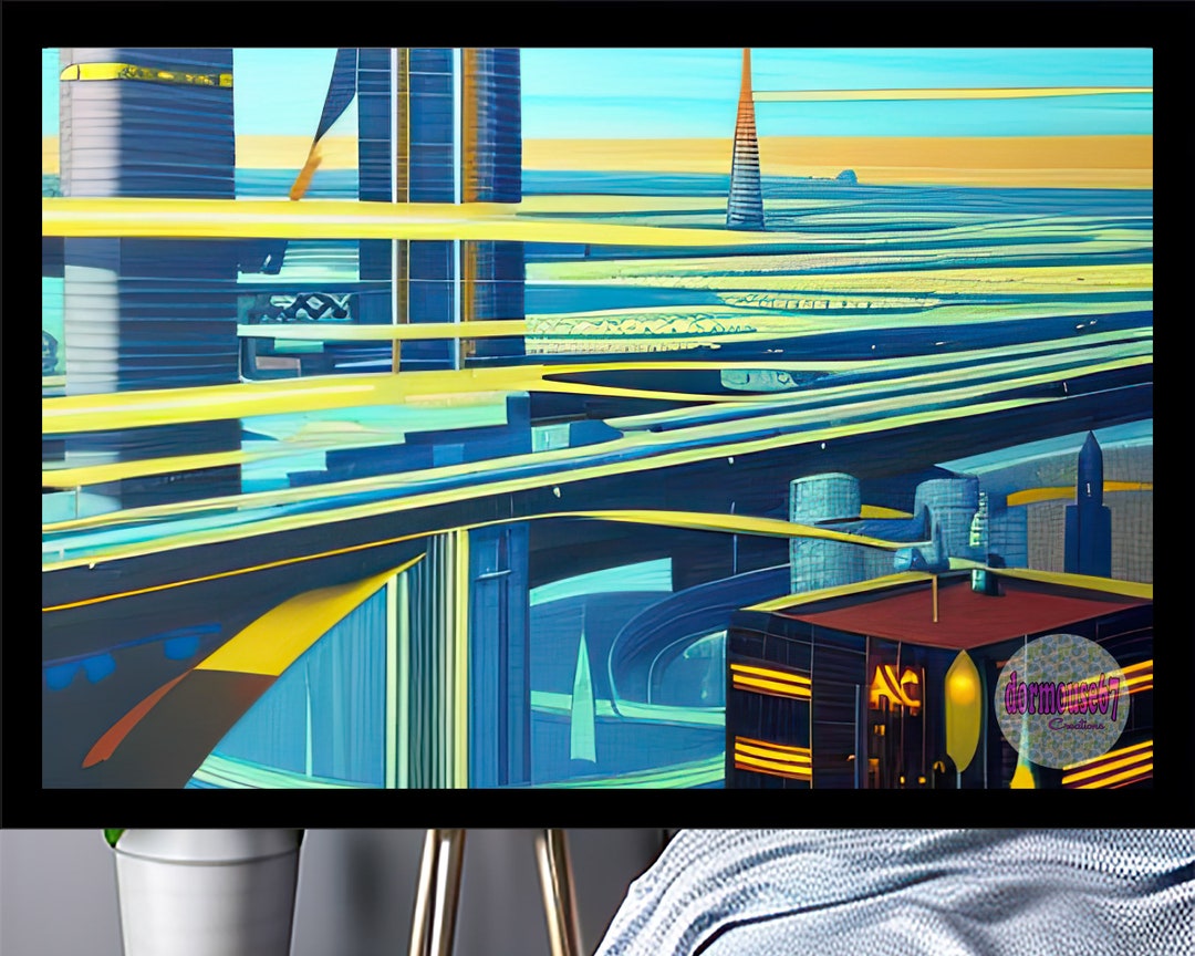 Retro Futurism Art, Futuristic Wall Art, Sci Fi Wall Art, Art Deco ...