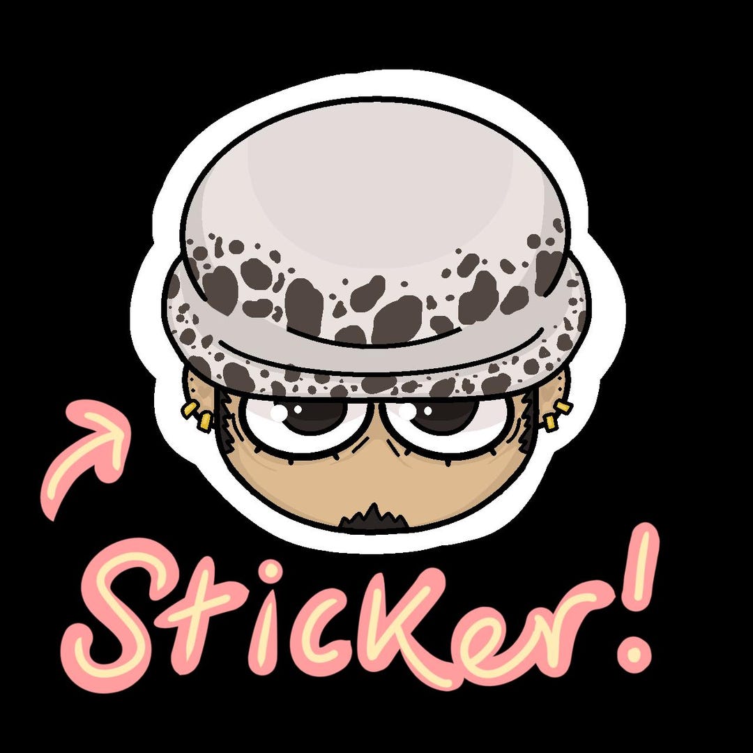 Trafalgar D Law Sticker From One Piece - Etsy
