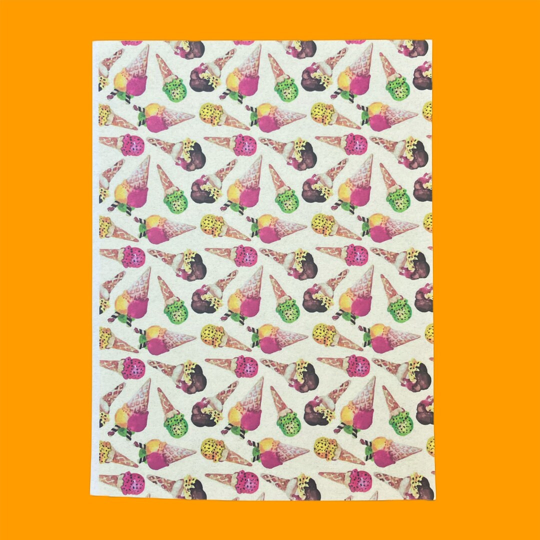 Ice Cream Cones Water Transfer Sheet for Polymer Clay Vintage Retro ...
