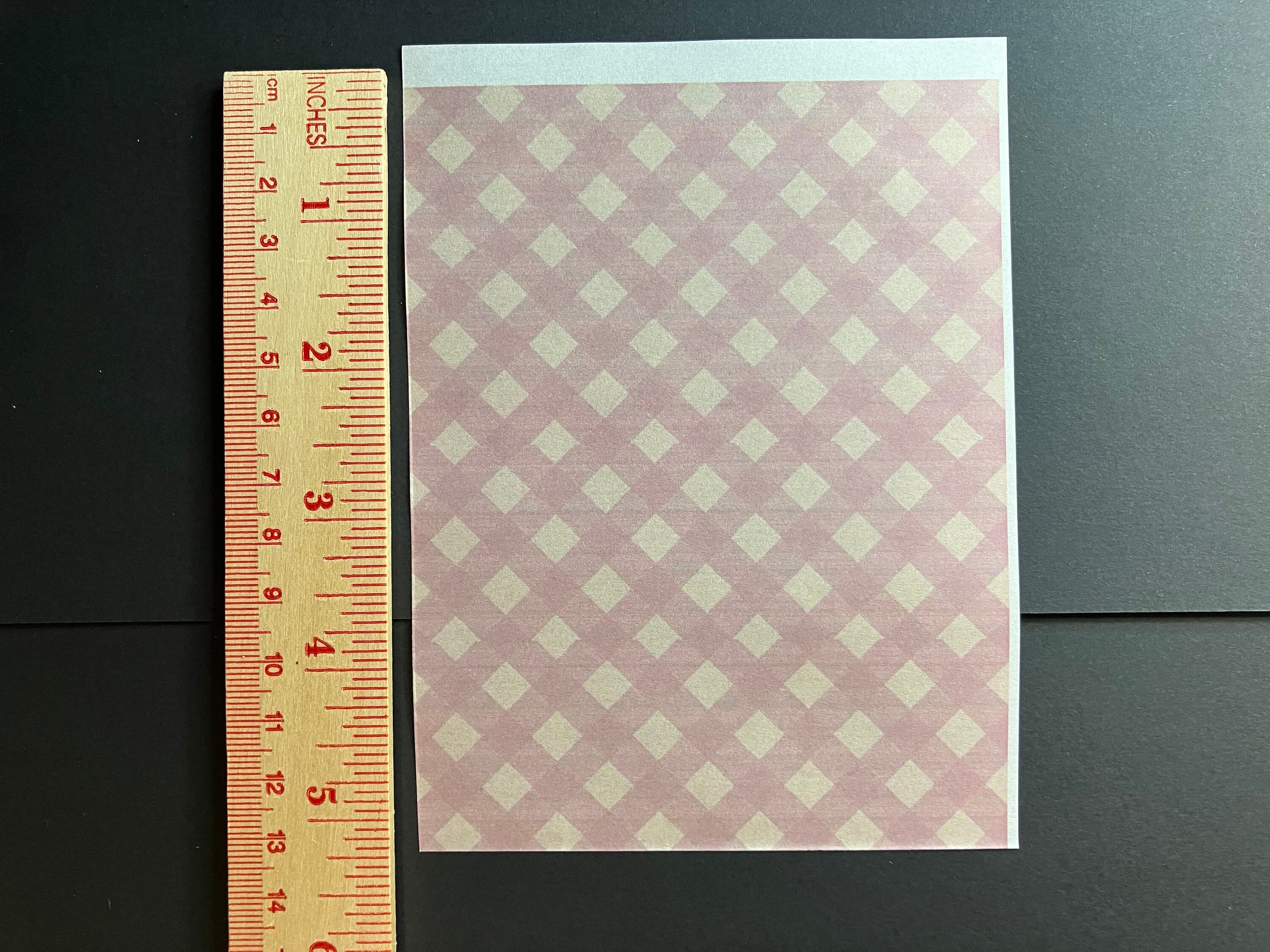 Checkered Pattern Pink Water Transfer Sheet for Polymer Clay Soluble ...