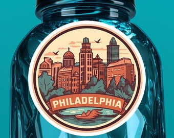 Philadelphia Stickers Philly Pennsylvania Gifts Philly Kiss Cut ...