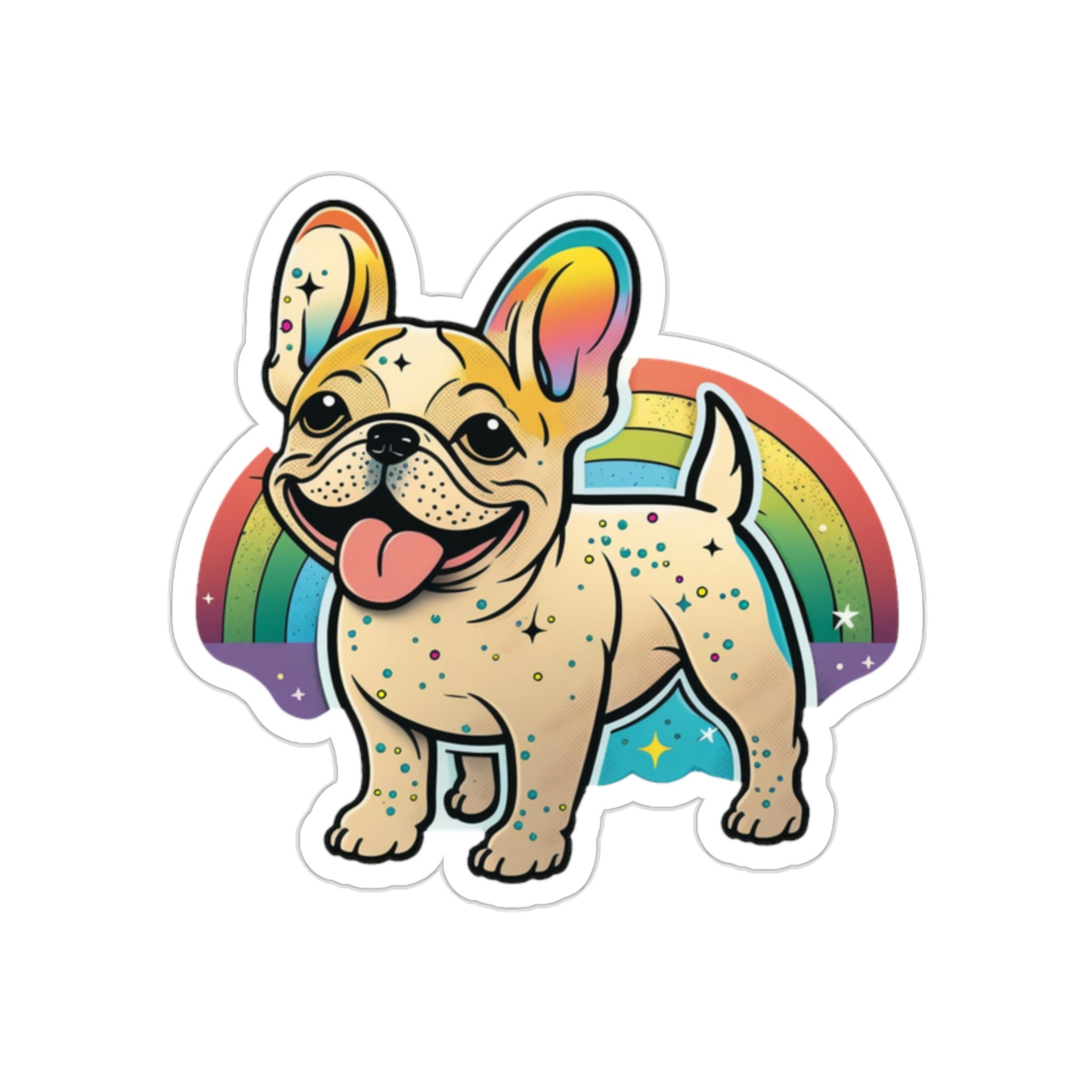 Sparkly French Bulldog frenchie Die-cut Sticker Laptop Sticker Water ...