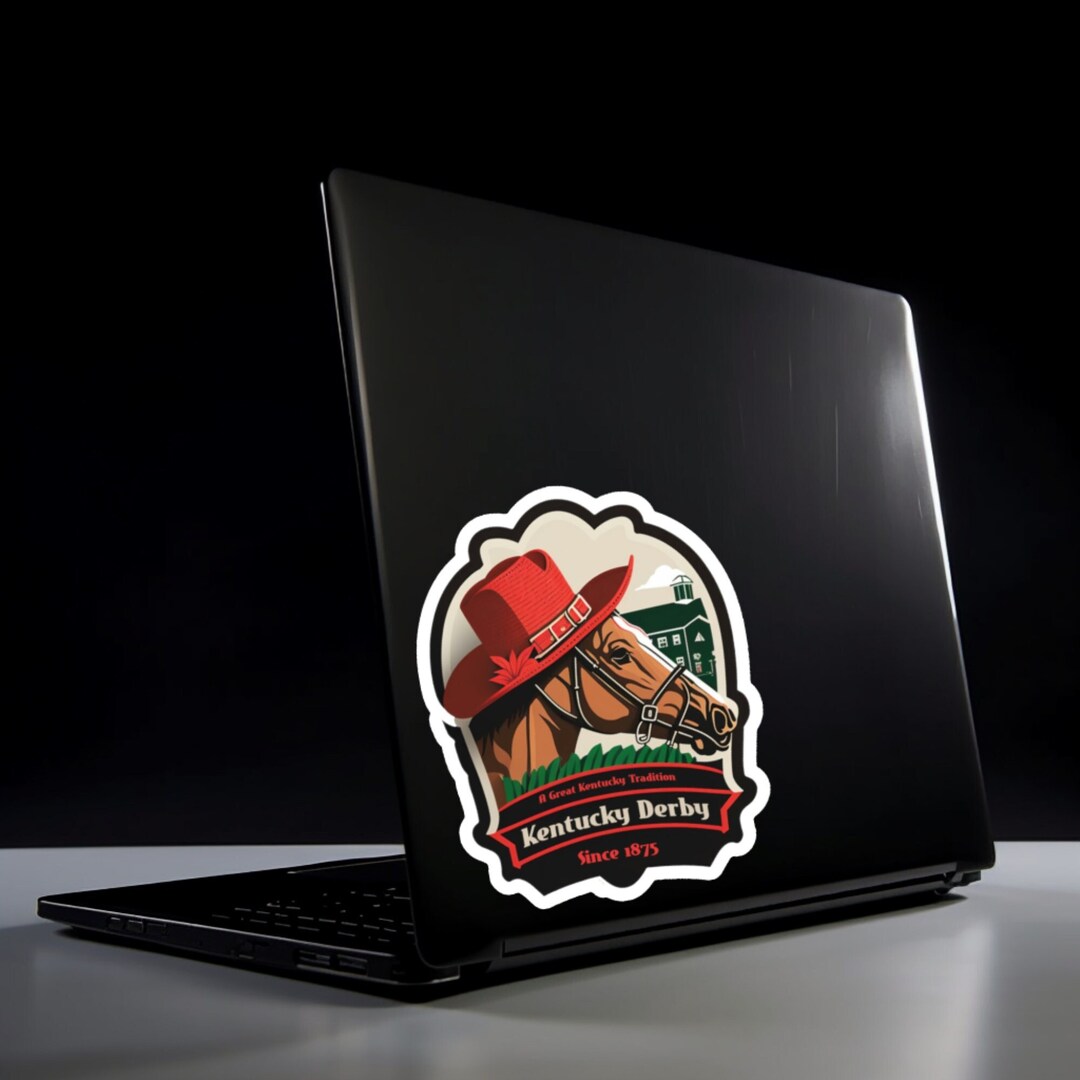 Kentucky Derby Die-cut Sticker | Laptop Sticker | Water Bottle Sticker ...
