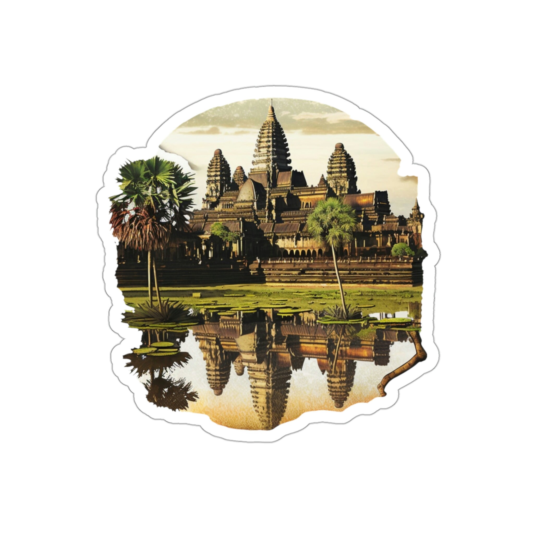 Angkor Wat Temple in Cambodia Die-cut Sticker Travel Sticker - Etsy
