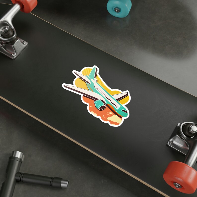 Airplane Die-cut Sticker Laptop Sticker Water Bottle - Etsy