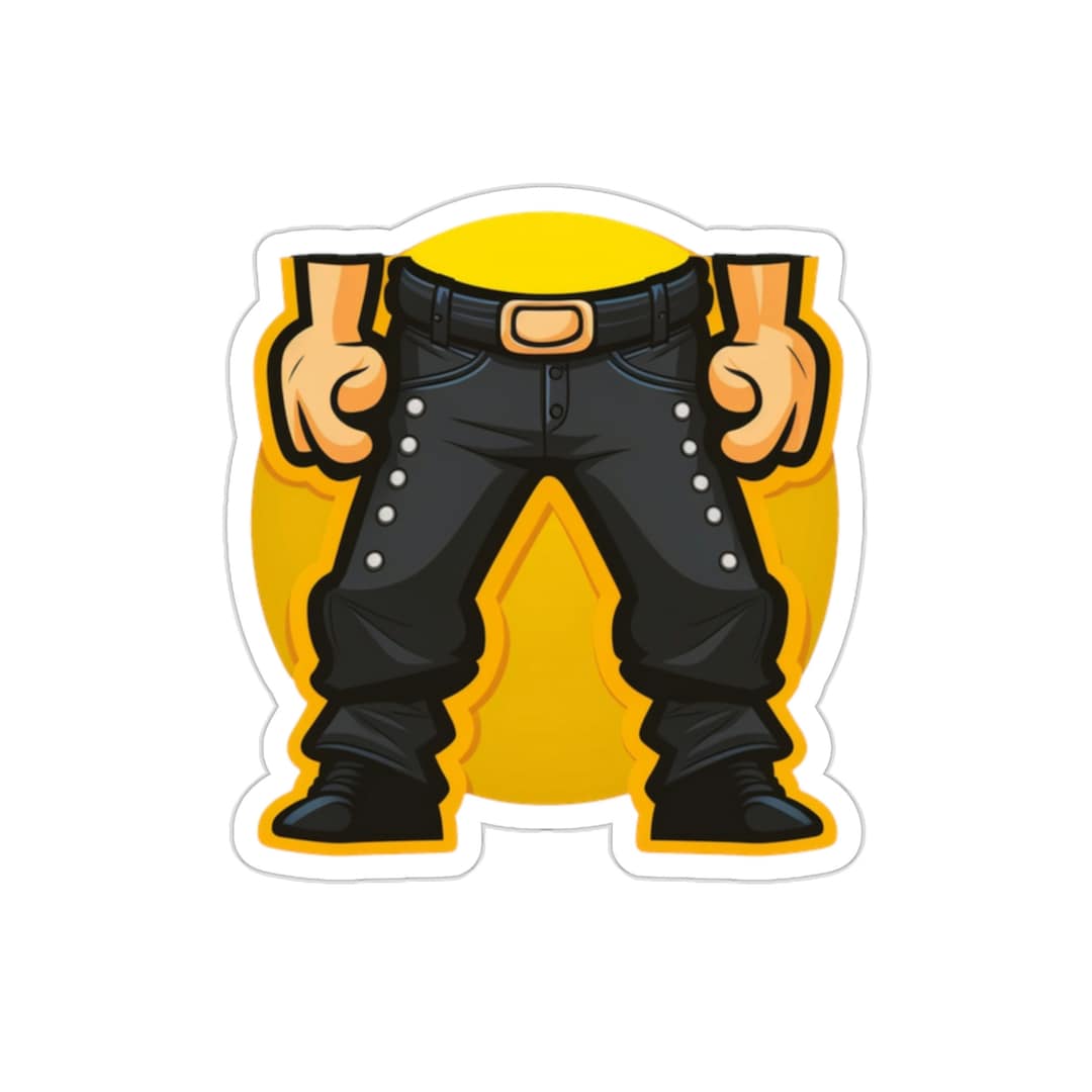 Black Leather Pants Leatherman Die-cut Sticker Laptop - Etsy