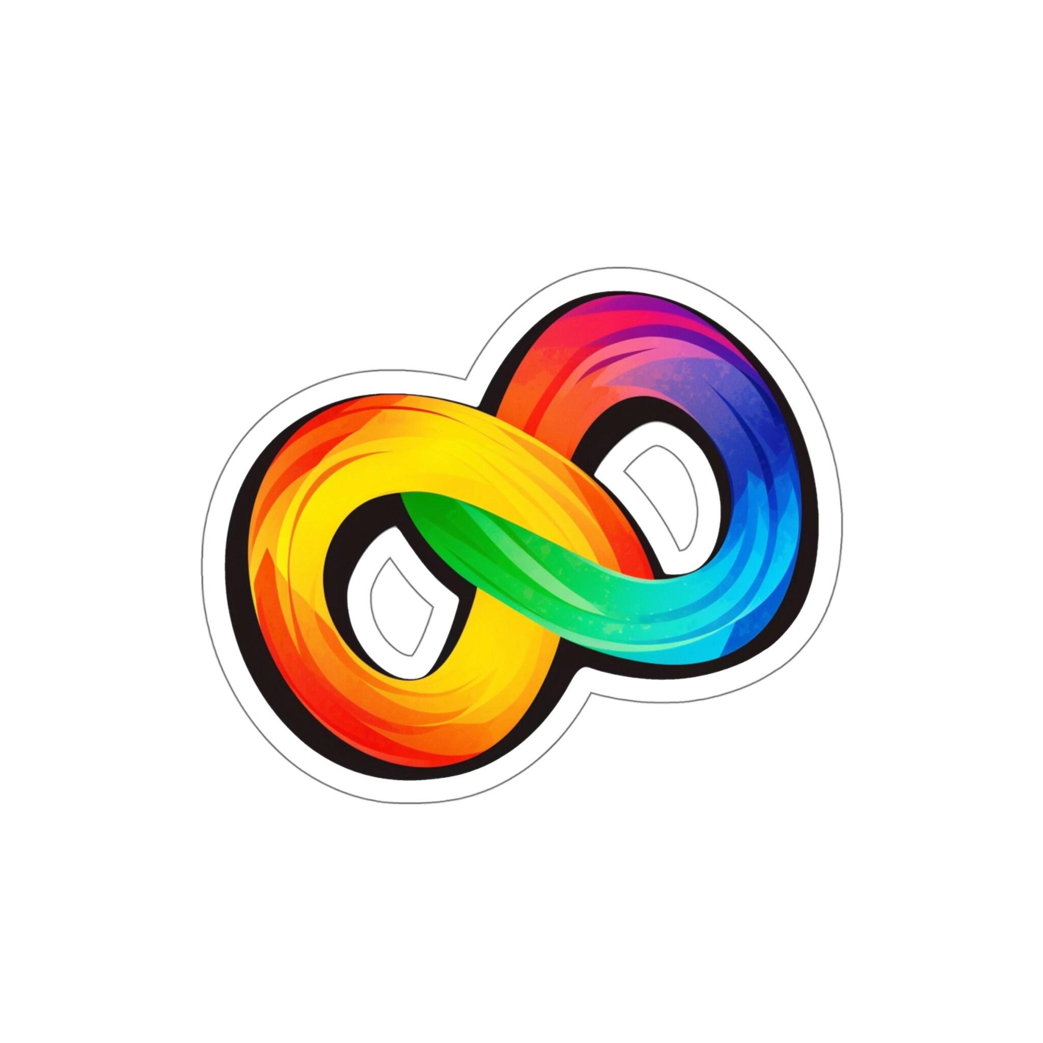 Rainbow Infinity Symbol Die-cut Sticker Laptop Sticker - Etsy