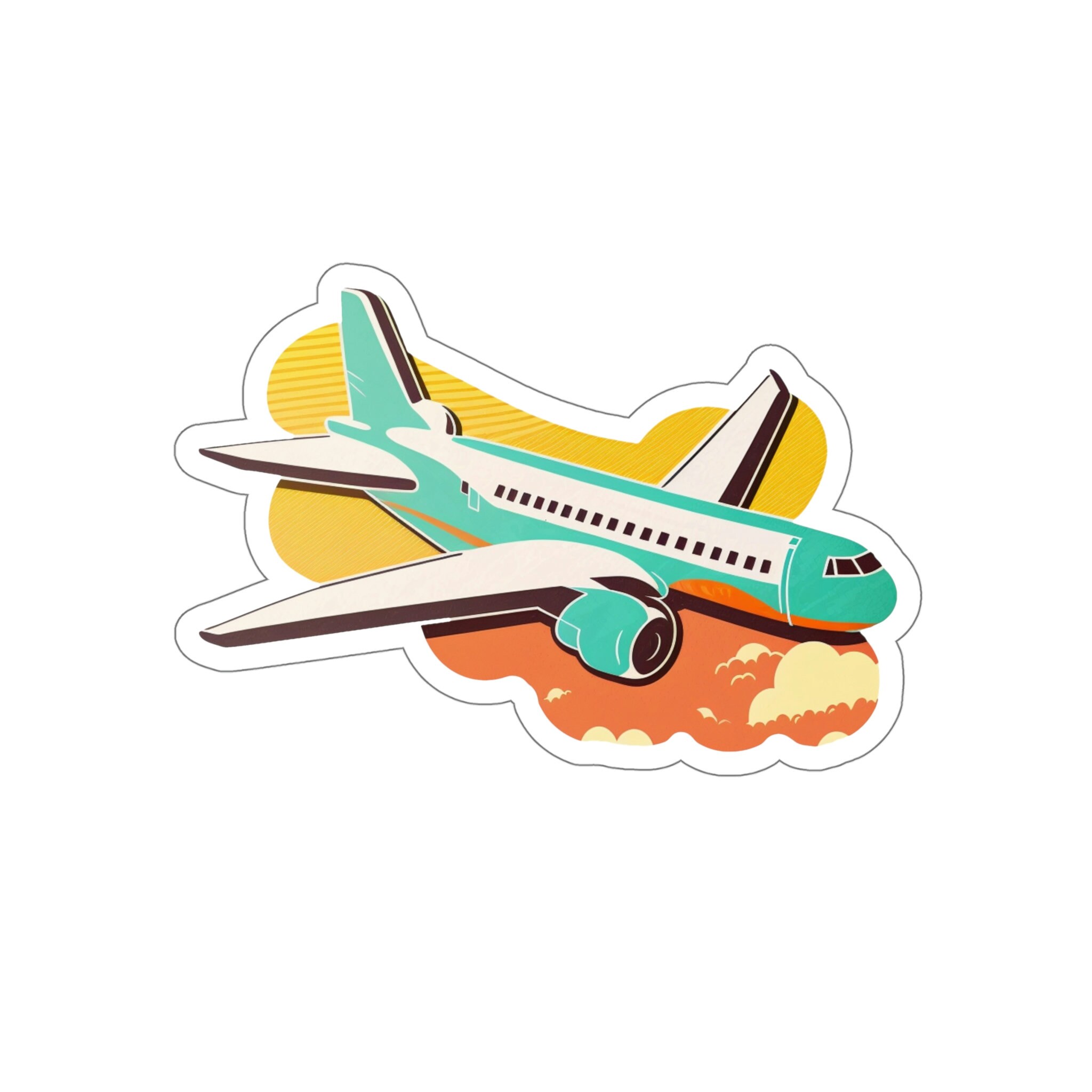 Airplane Die-cut Sticker Laptop Sticker Water Bottle - Etsy