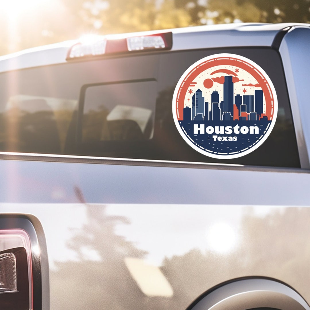 Houston Texas Die-cut Sticker Laptop Sticker Water Bottle Sticker Car ...